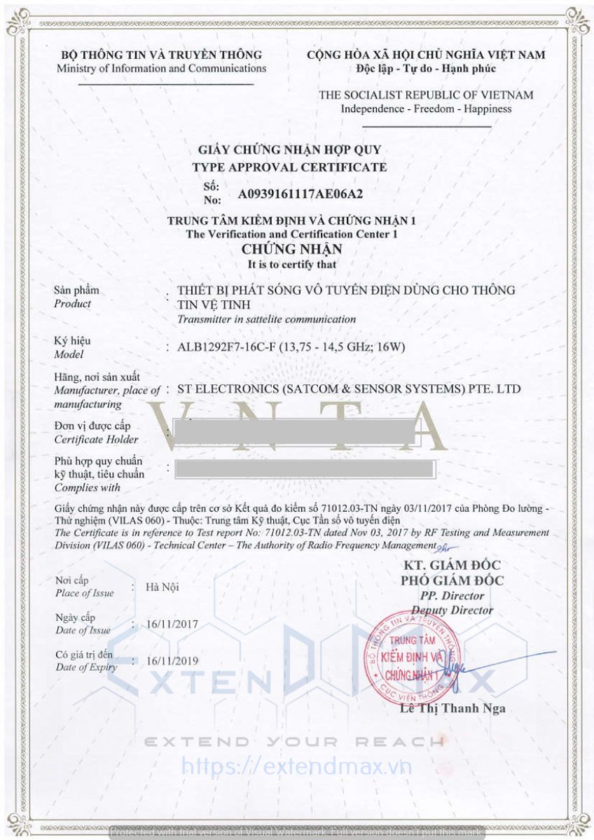 Thủ tục nhập khẩu công bố hợp quy thiết bị vệ tinh VSAT