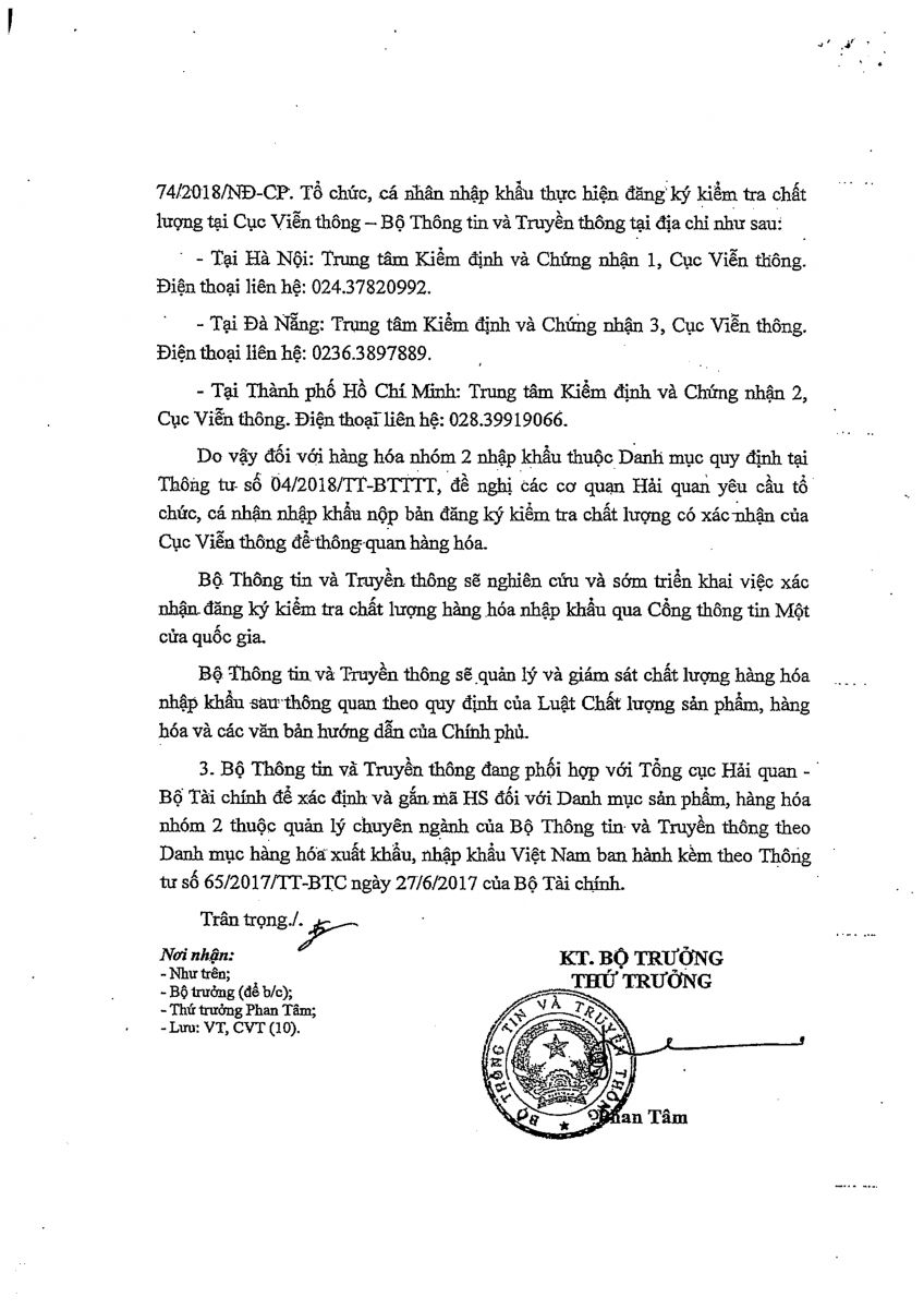 Customs release letter No. 4983/TCHQ-GSQL in line with MIC